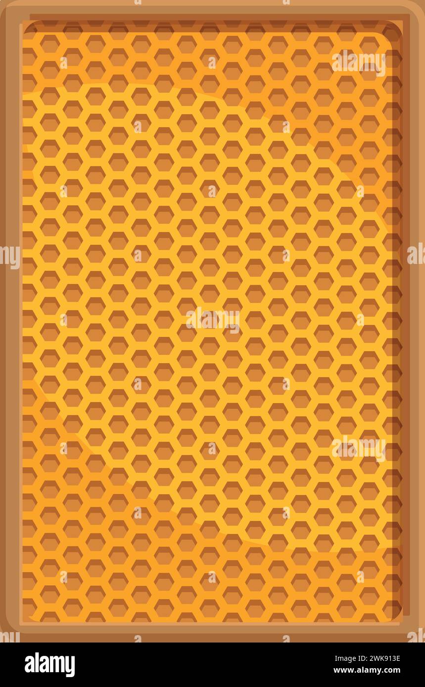 Frame bee comb icon cartoon vector. Apiculture garden. Pollen plant ...
