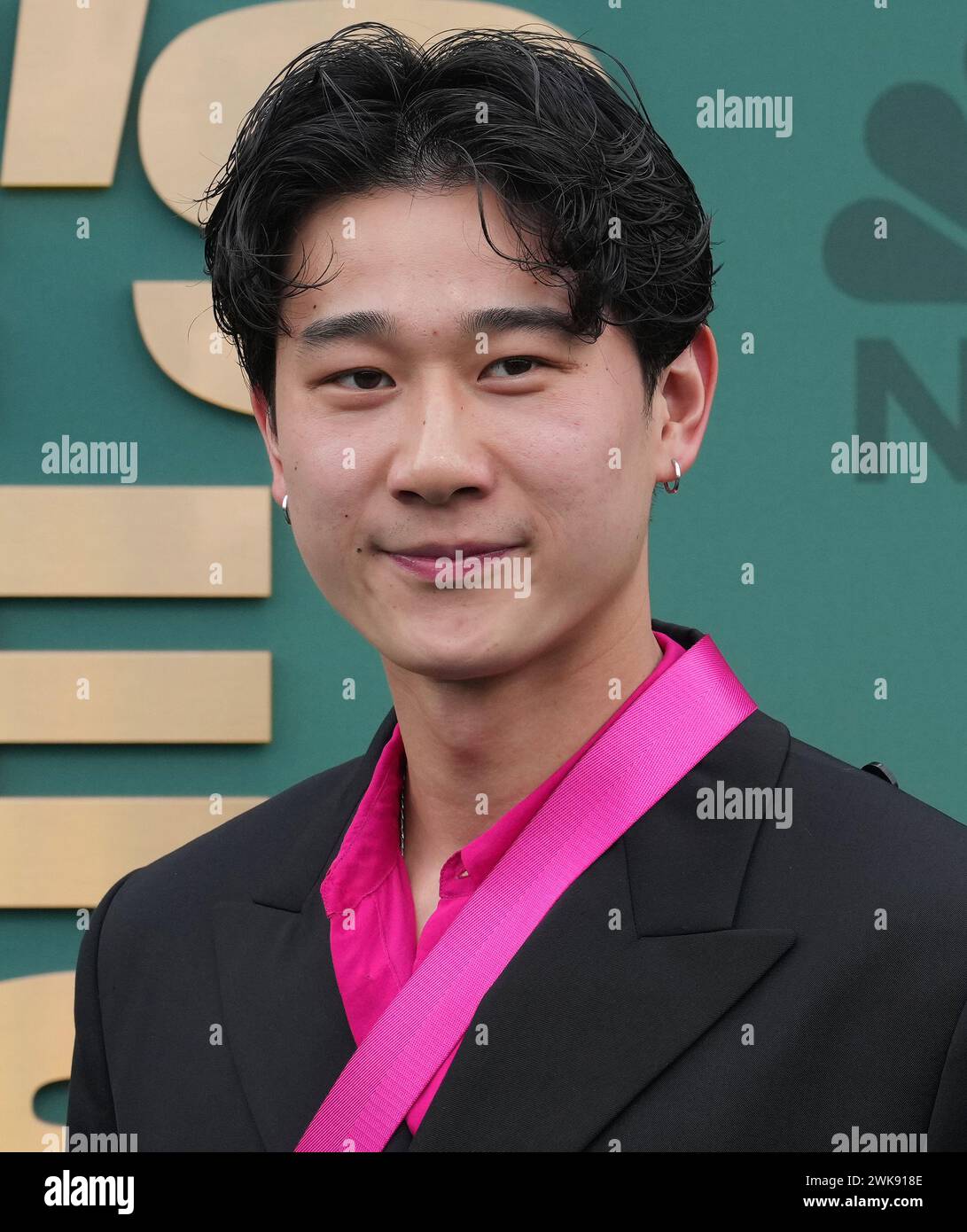Los Angeles, USA. 18th Feb, 2024. Sam Li walking on the red carpet at ...