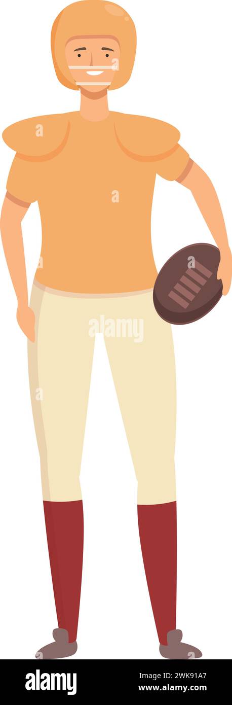 Happy rugby player icon cartoon vector. Character game. Happy school ...