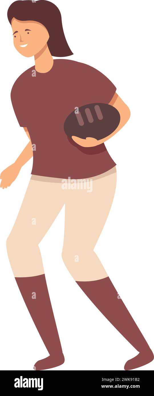 American football player icon cartoon vector. Game motion. Power ...