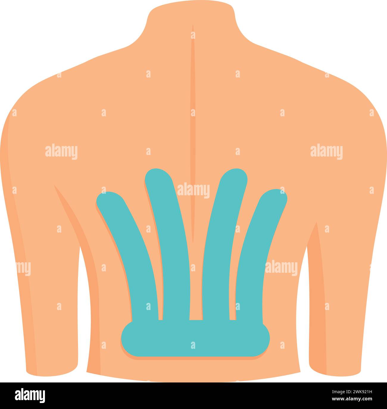 Muscle back kinesio tape icon cartoon vector. Medicine tape. Bandage ...