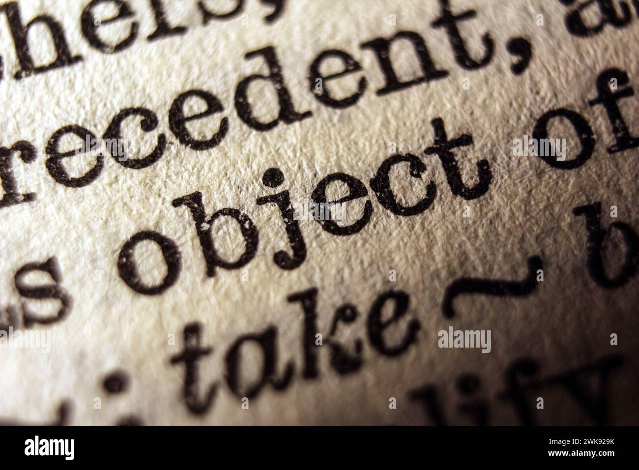 Definition of word object on dictionary page, close-up Stock Photo - Alamy