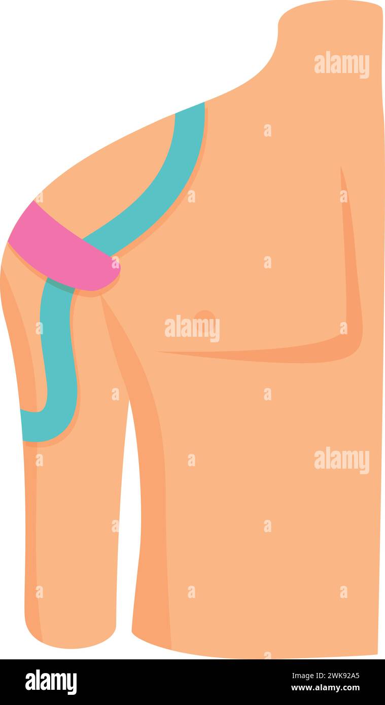 Woman taping shoulder Stock Vector Images - Alamy