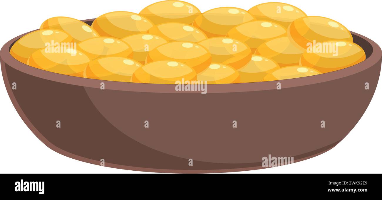 Dietary supplements icon cartoon vector. Label capsule. Bowl pot Stock ...