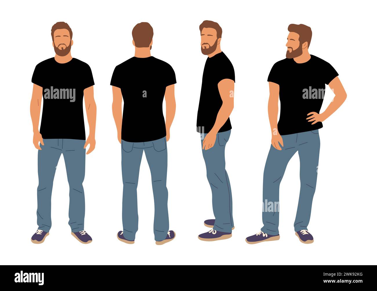 Standing in different poses hi-res stock photography and images - Alamy