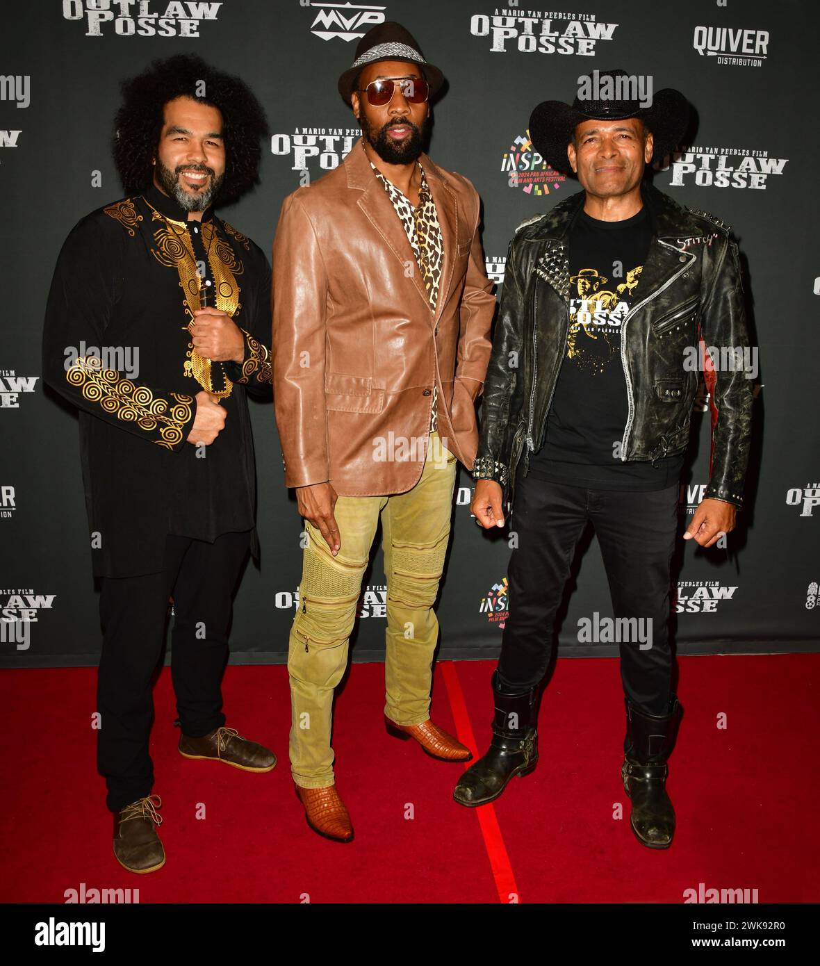 Los Angeles, Ca. 18th Feb, 2024. Nuakai Aru, RZA, Mario Van Peebles at ...