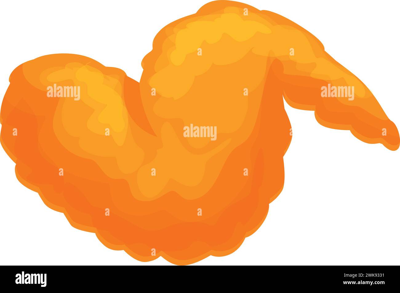 Restaurant chicken wings icon cartoon vector. Hot meal recipe. Golden ...