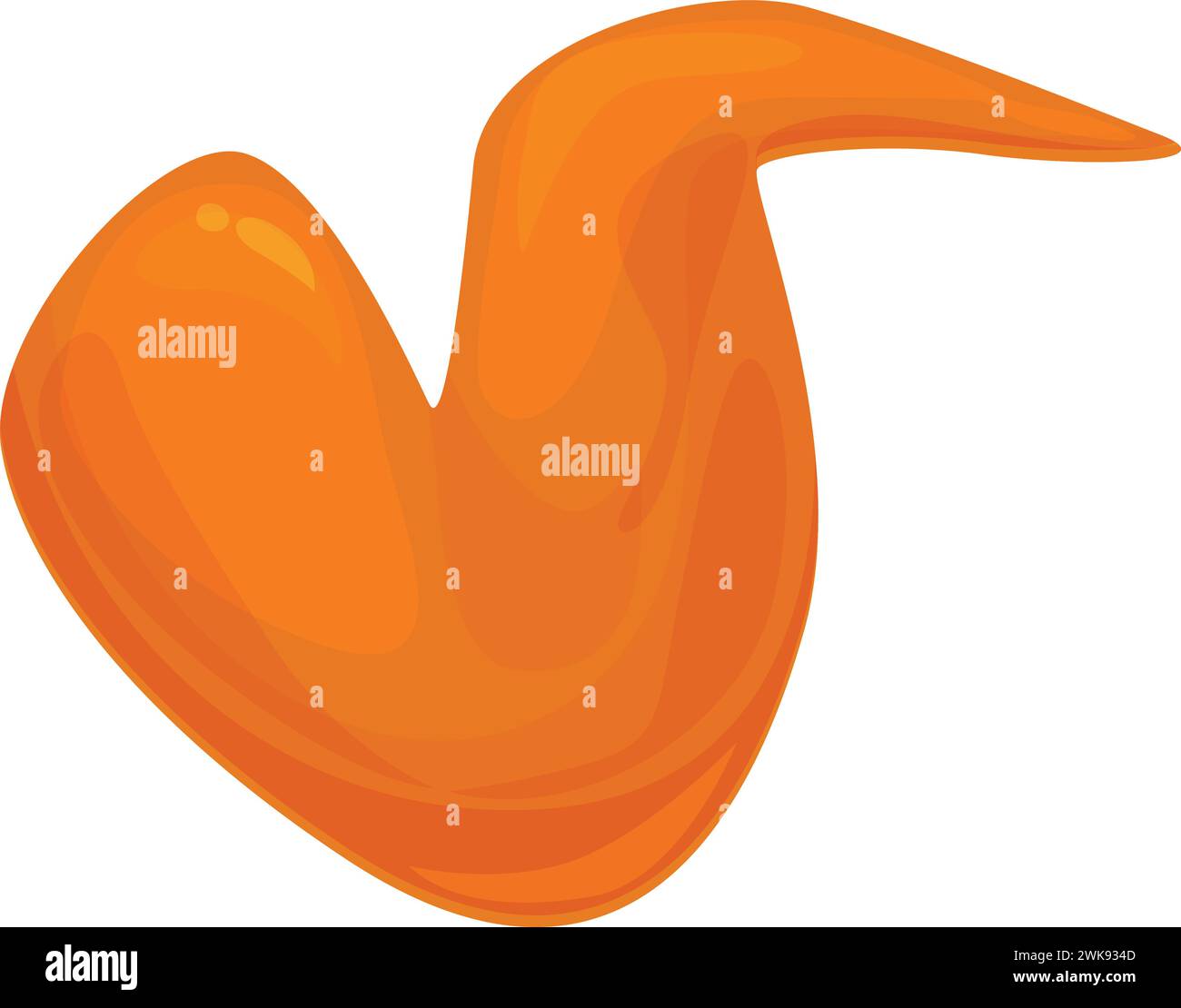 Cooked wings icon cartoon vector. Hot fast food. Piece menu food Stock ...