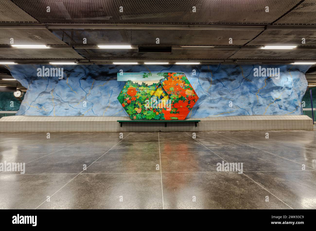 Stadion metro, subway station on red line, Stockholm Tunnelbana ...