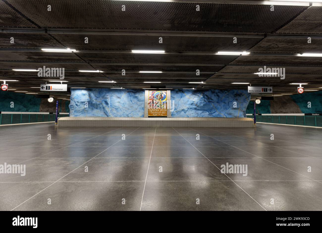 Stadion metro, subway station on red line, Stockholm Tunnelbana ...