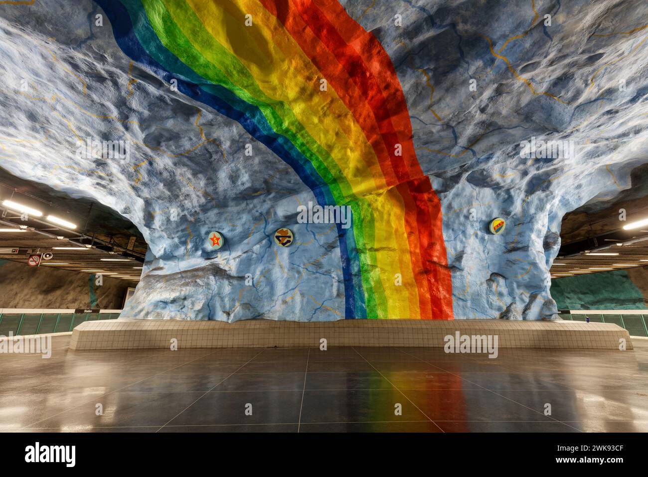 Stadion metro, subway station on red line, Stockholm Tunnelbana ...