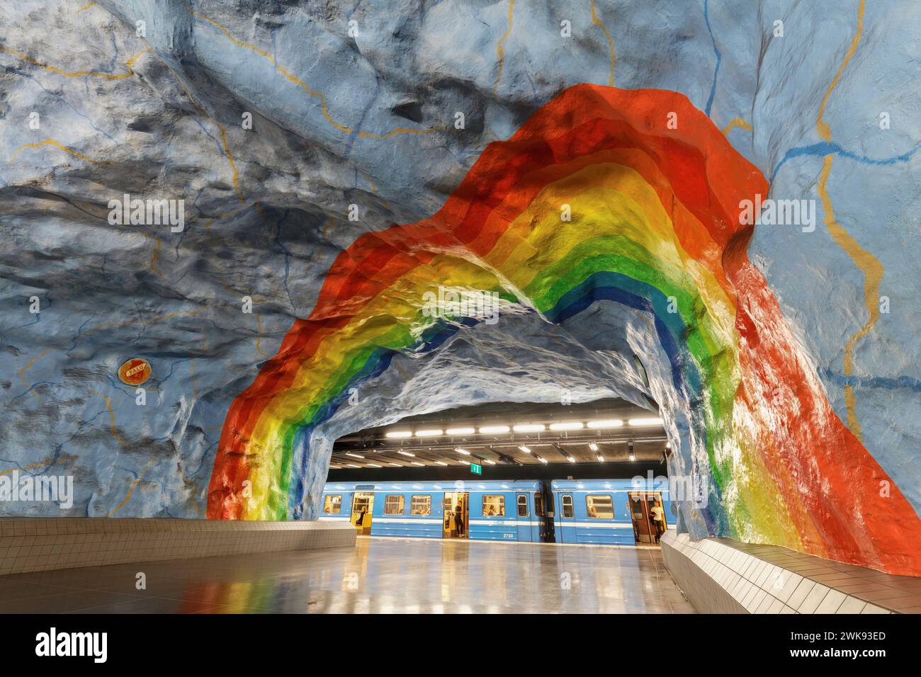 Stadion metro, subway station on red line, Stockholm Tunnelbana ...