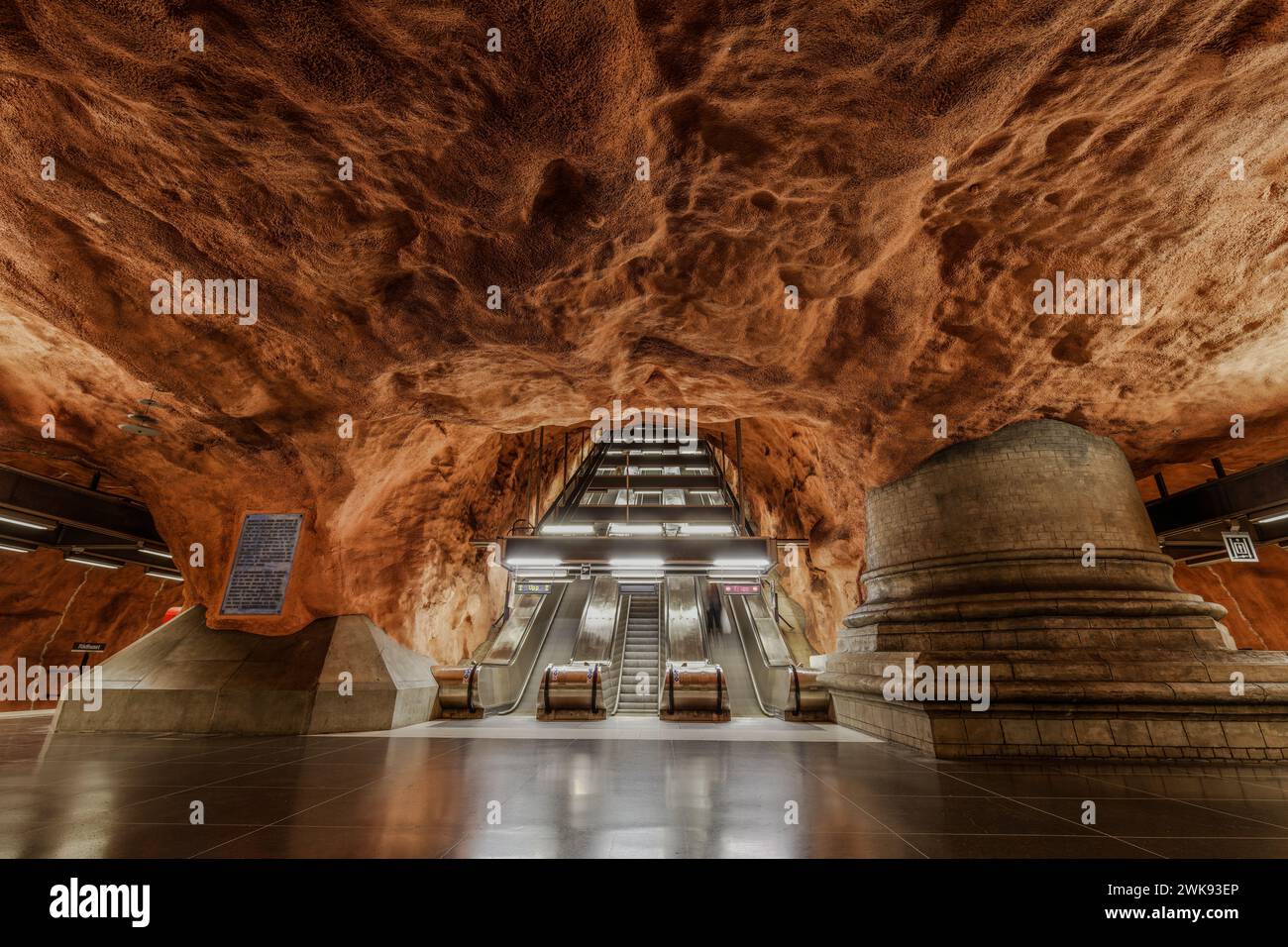 Radhuset metro, subway station on blue line on Stockholm tunnelbana in ...