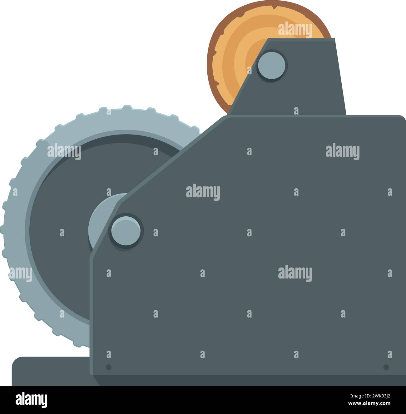 Wood industry process icon cartoon vector. Modern plant. Element ...