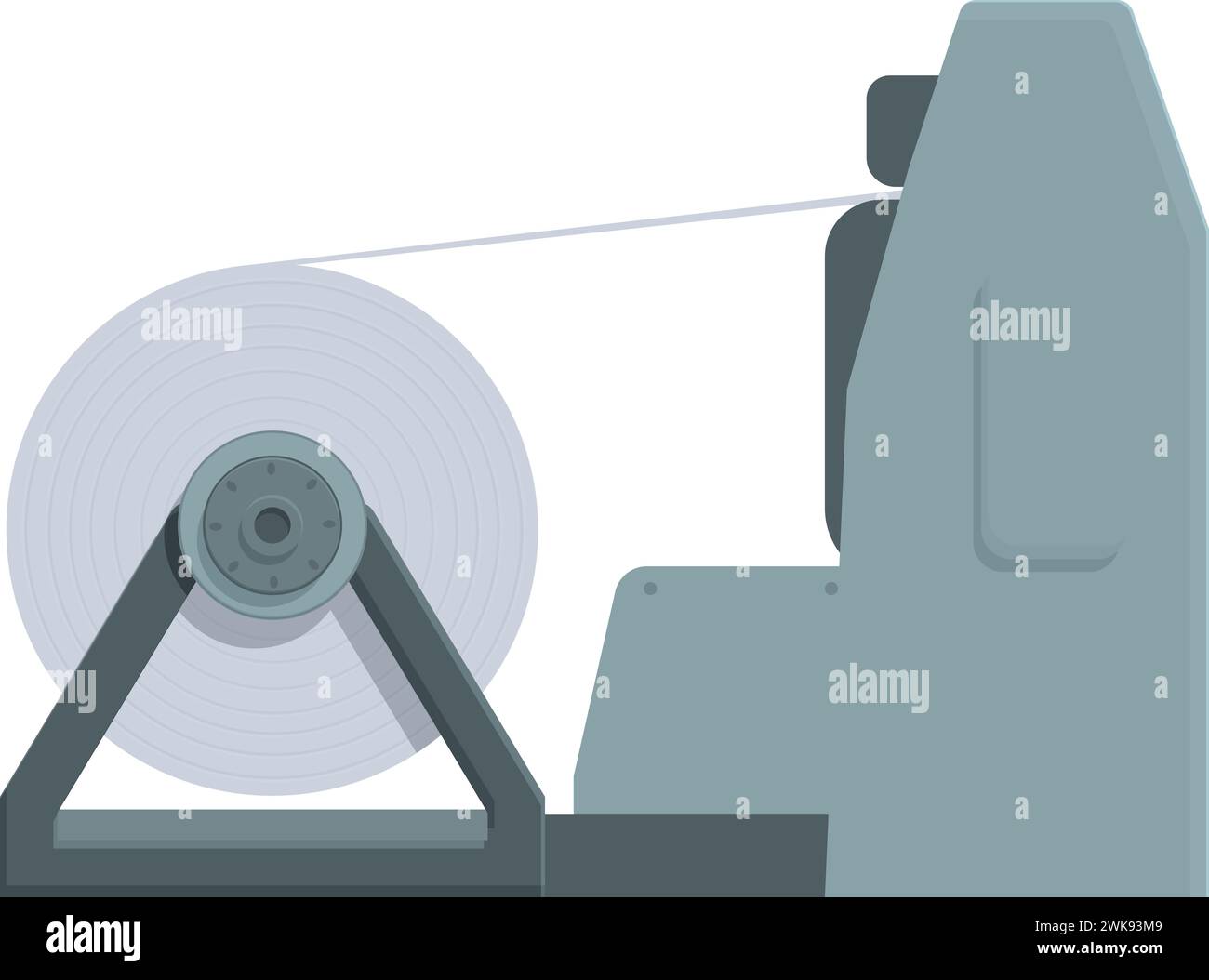 Modern paper roll icon cartoon vector. Paper production factory ...