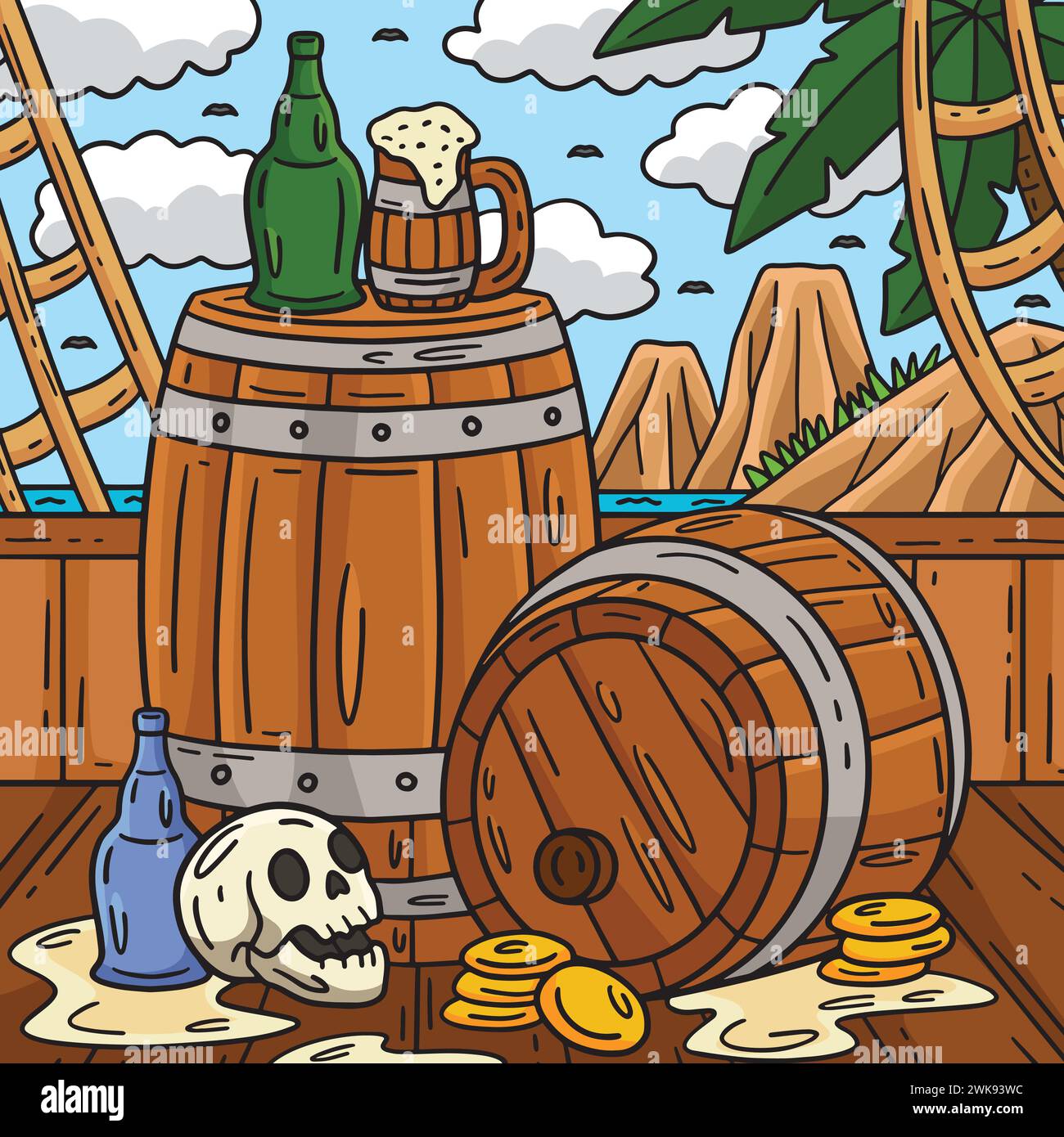 Cartoon beer barrel hi-res stock photography and images - Alamy