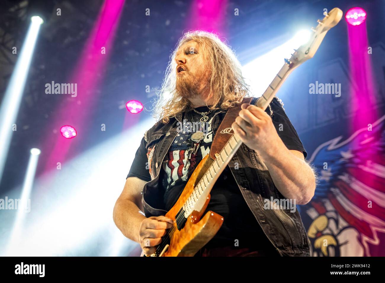 Oslo, Norway. 17th, February 2024. The Norwegian glam rock band Wig Wam ...
