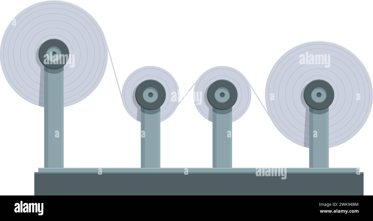 Factory press manufacture icon cartoon vector. Process mill. Fibre ...