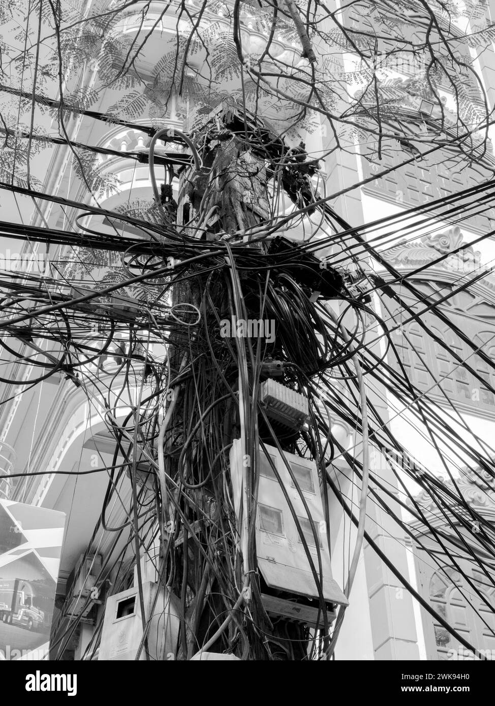 electric pole with messy cabling Stock Photo - Alamy electric pole with messy cabling Stock Photo - Alamy