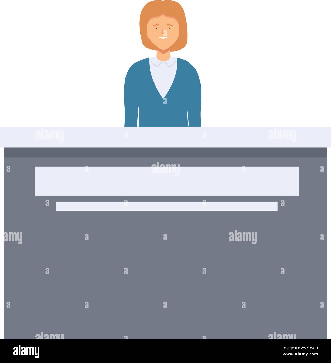 Woman receptionist hotel icon cartoon Stock Vector Images - Alamy