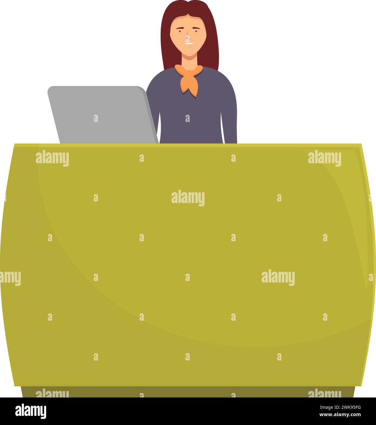 Woman receptionist hotel icon cartoon Stock Vector Images - Alamy