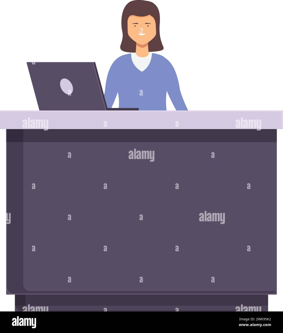 Work customer visitor icon cartoon vector. Client support. Happy help ...