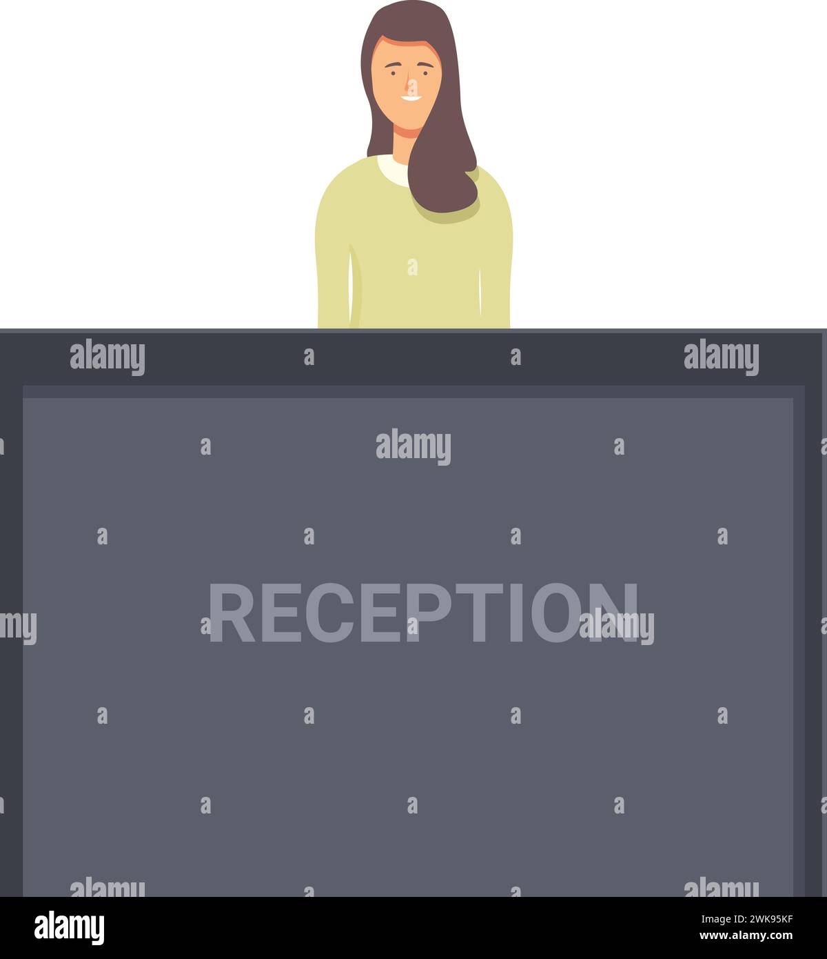 Woman receptionist hotel icon cartoon Stock Vector Images - Alamy