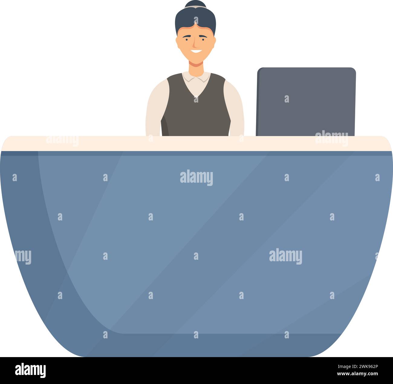 Hotel receptionist character icon vector hi-res stock photography and ...