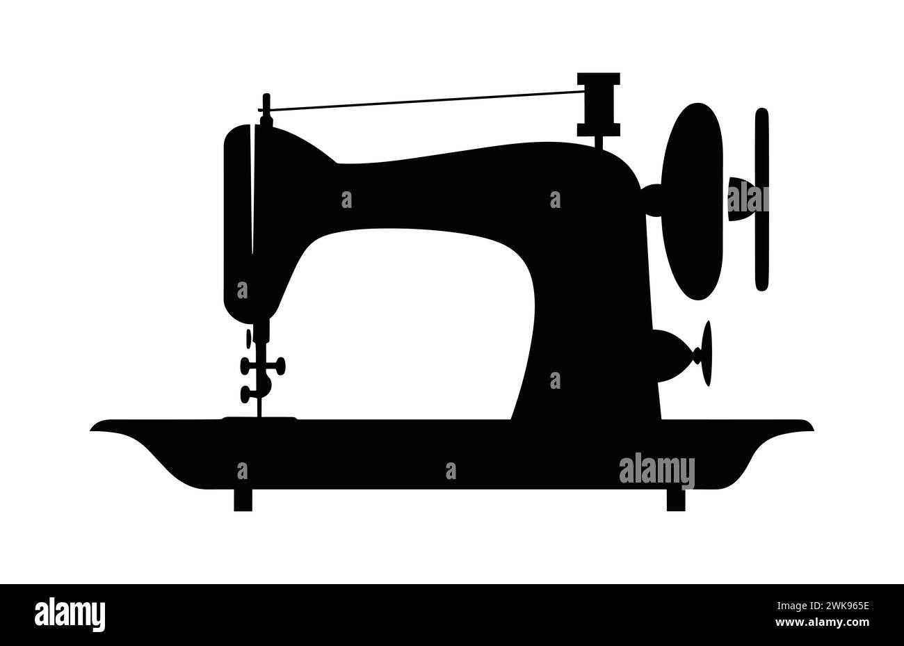 Sewing Machine Vector Illustration Sewing Logo Atelier Manual Sew