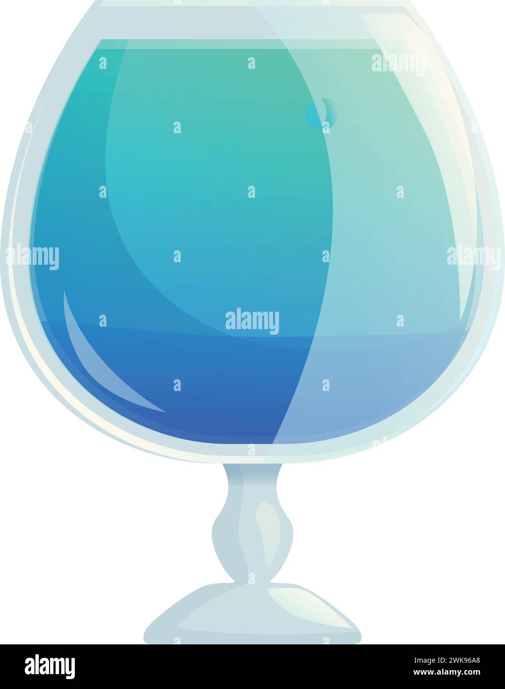 Blue ice cocktail icon cartoon vector. Vodka party. Alcoholic drink ...