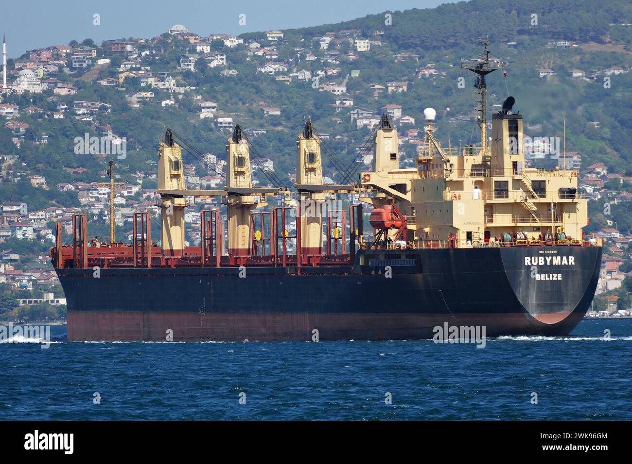 FILED - 28 August 2023, Turkey, Istanbul: The freighter "Rubymar" sails ...