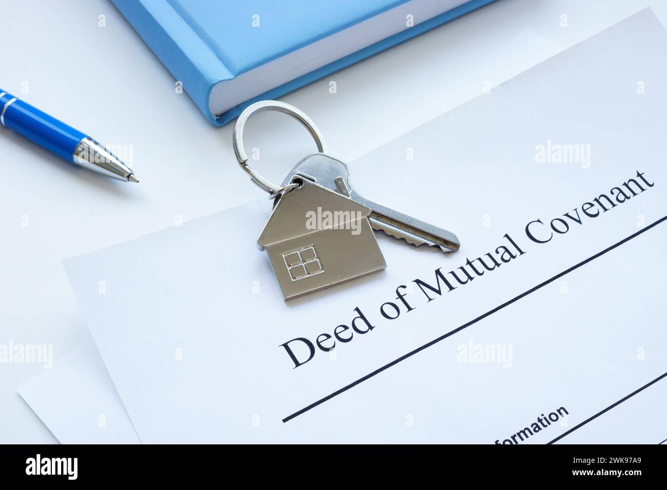 Documents Deed of mutual covenant and key Stock Photo - Alamy