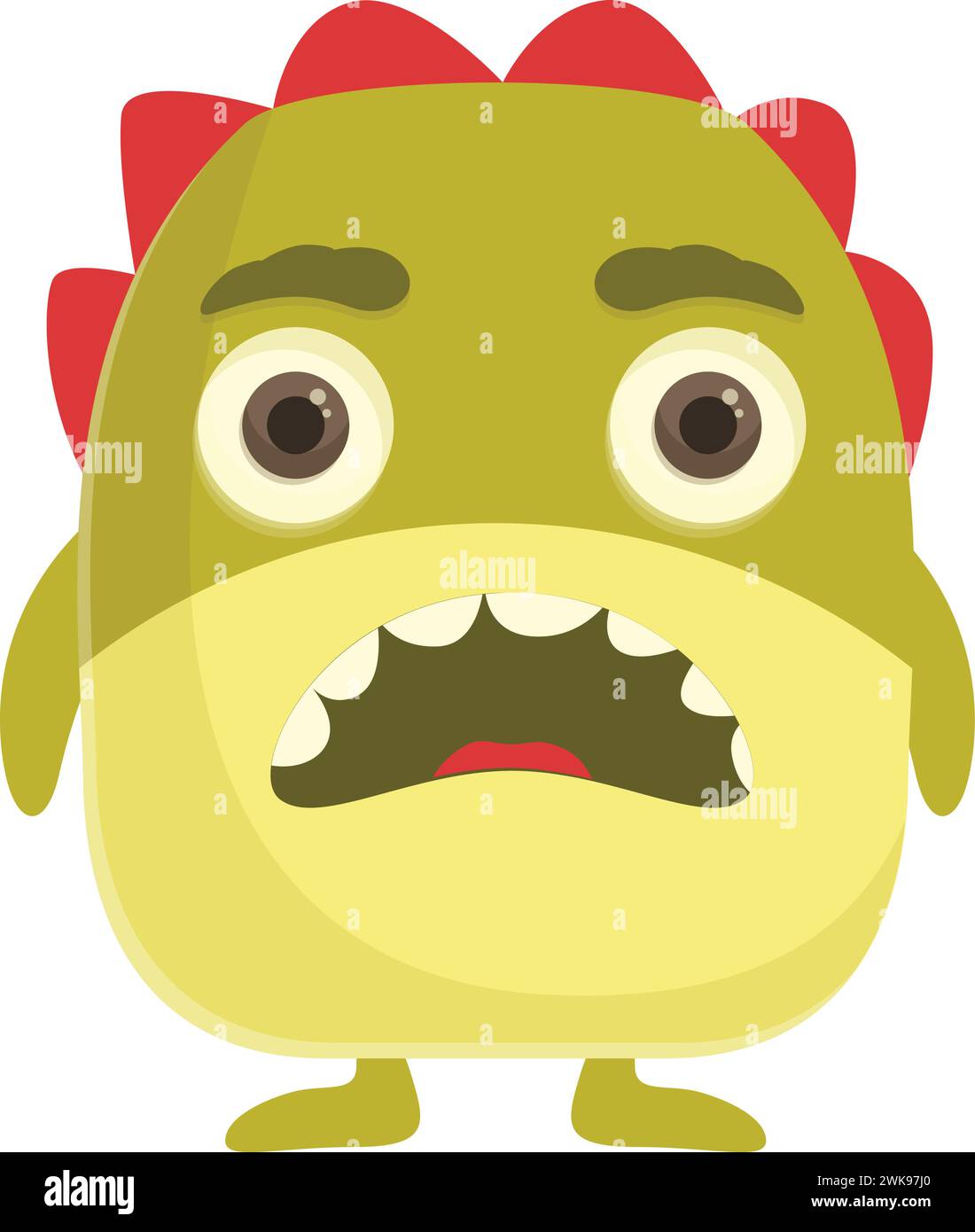 Alien shock icon cartoon vector. Troll baby. Creature face animal alien ...