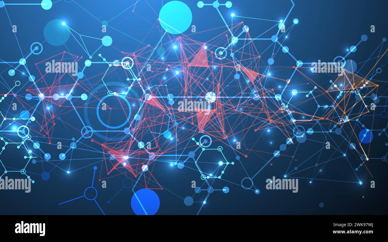 Abstract background on a scientific and technological theme. An image ...