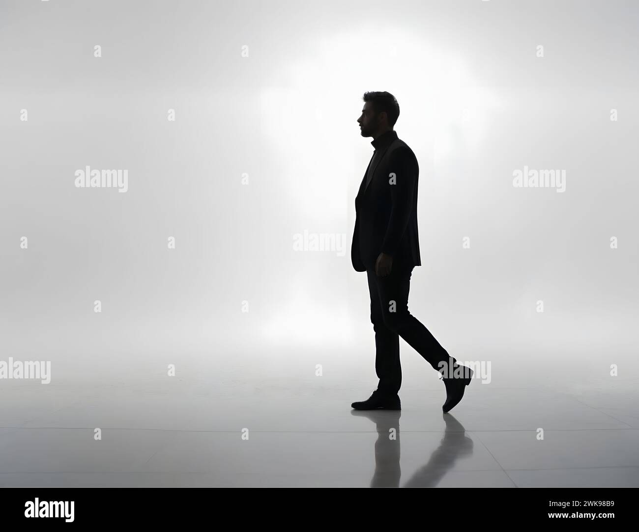 Silhouette of a man standing, full body illustration Stock Photo - Alamy