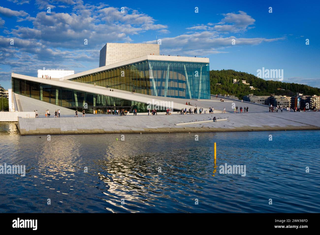 Modern architecture of the National Opera House in Oslo, Norway Stock ...