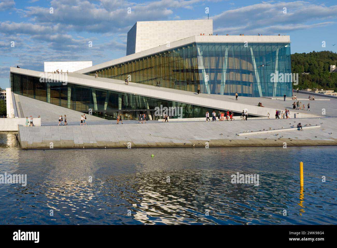 Modern architecture of the National Opera House in Oslo, Norway Stock ...