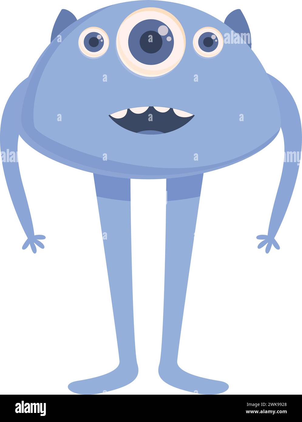 Long legs monster icon cartoon vector. Children gremlin splash. Child ...