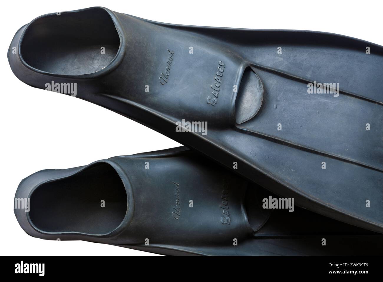 Nemrod Baleares Black Swim Fins set on white background Stock Photo - Alamy