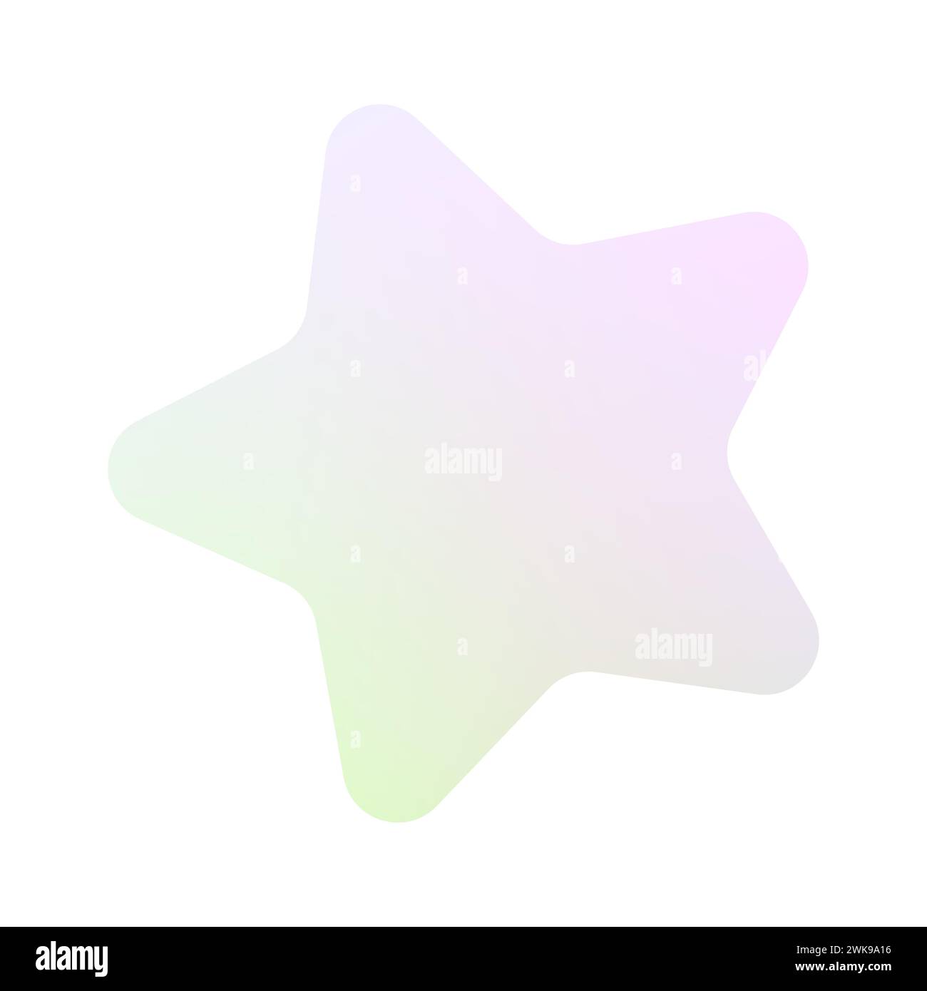 Star shape Holographic sticker with Rainbow Gradient. Vector ...