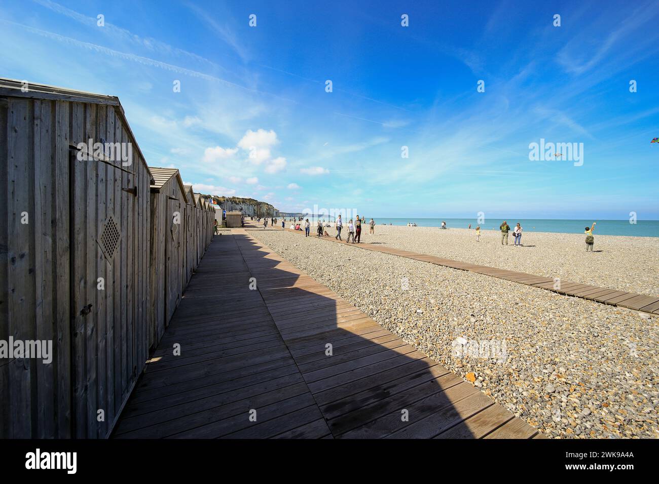 Beach huts at Dieppe, Normandy, France Stock Photo - Alamy