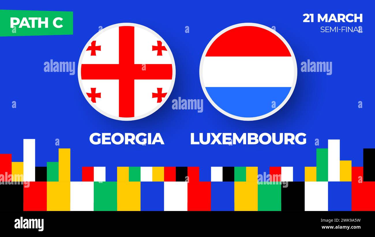 Georgia vs Luxembourg football 2024 match. Football 2024 playoff ...