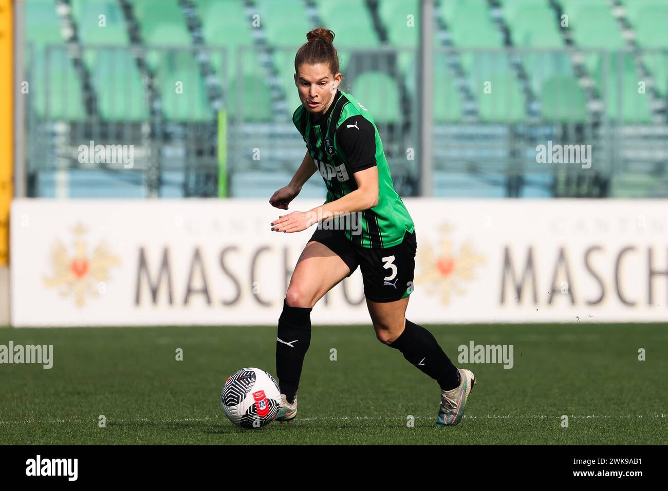 Sassuolo, Italy. 17th Feb, 2024. Sara Mella of Sassuolo Women in action ...