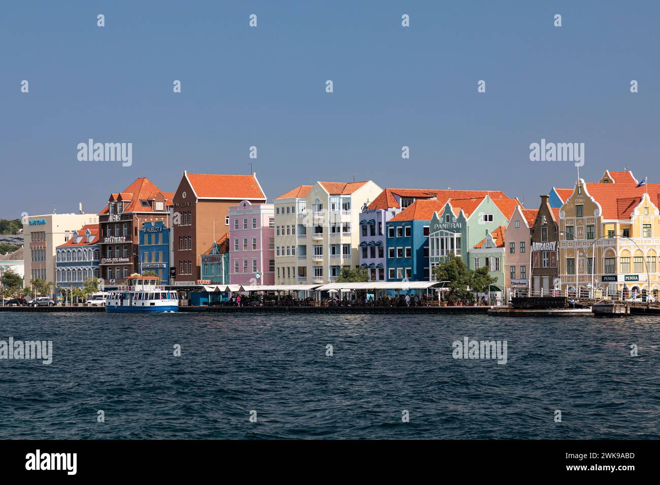 Colorful Merchant Houses Willemstad Curacao Dutch Caribbean Island ...