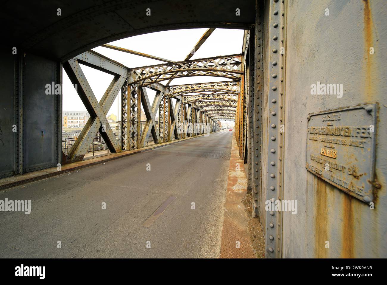 Iron swingbridge at the entrance to the port of Dieppe, Normandy ...