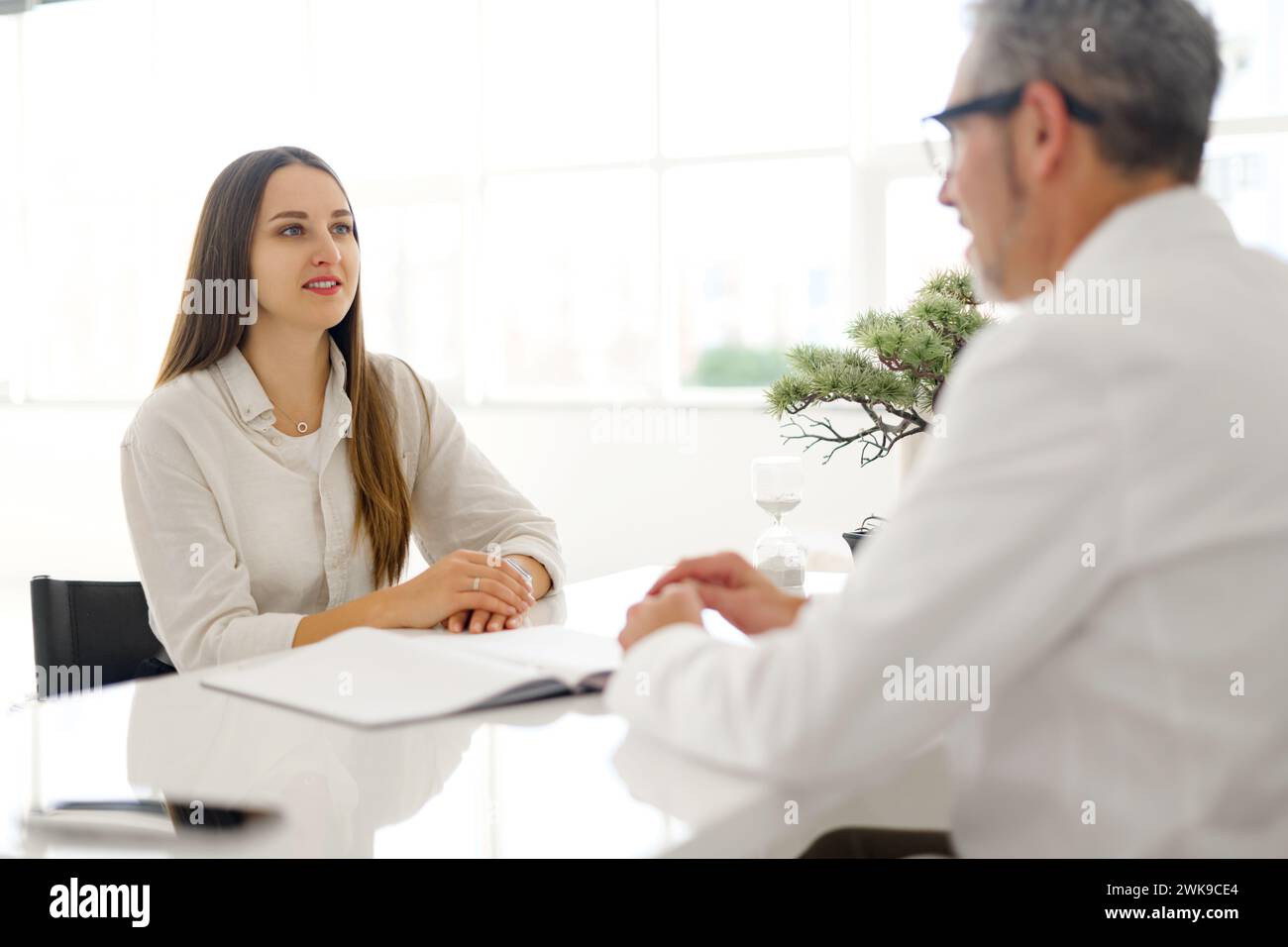 A conversation between a healthcare professional and a patient. The ...