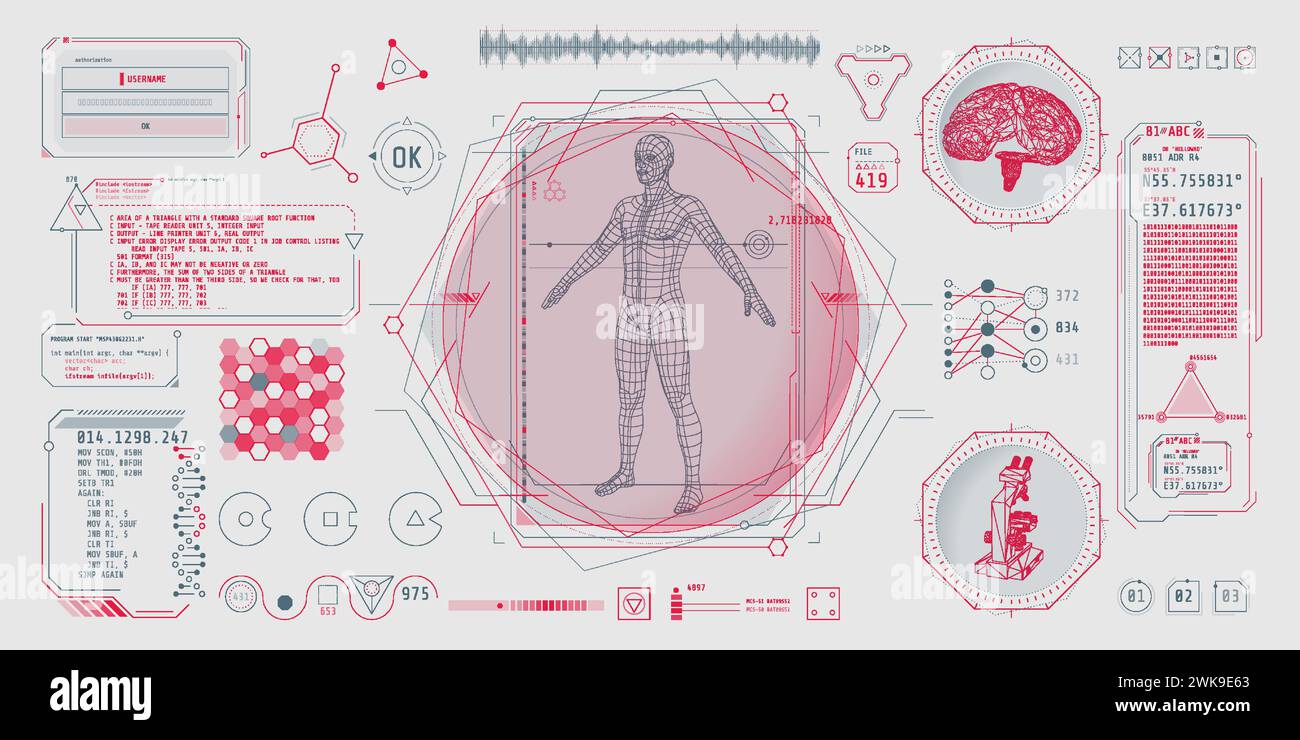 HUD interface design for decoding big data Stock Vector Image & Art - Alamy
