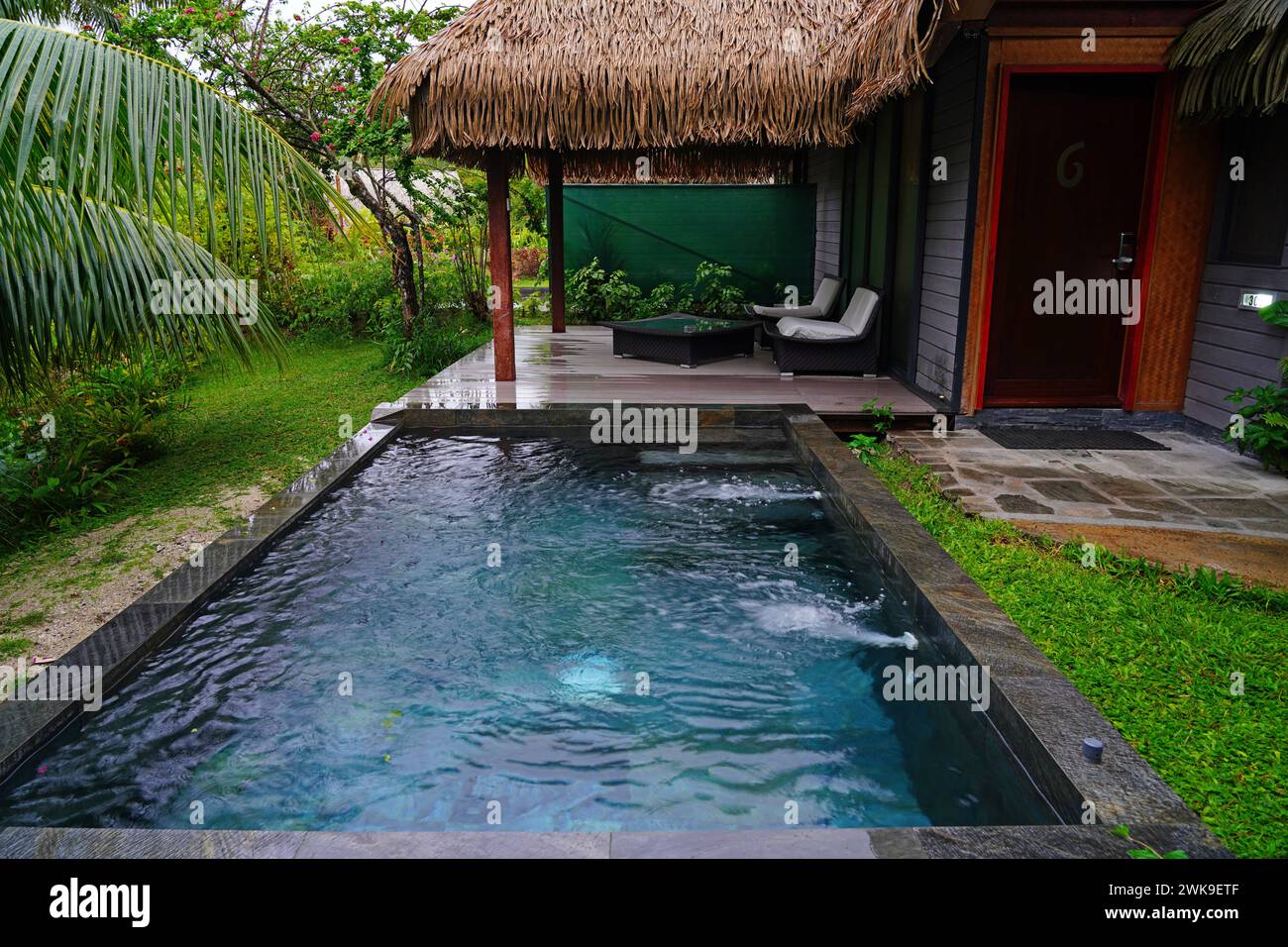 HUAHINE, FRENCH POLYNESIA – 5 DEC 2023 – View of the Maitai Lapita ...