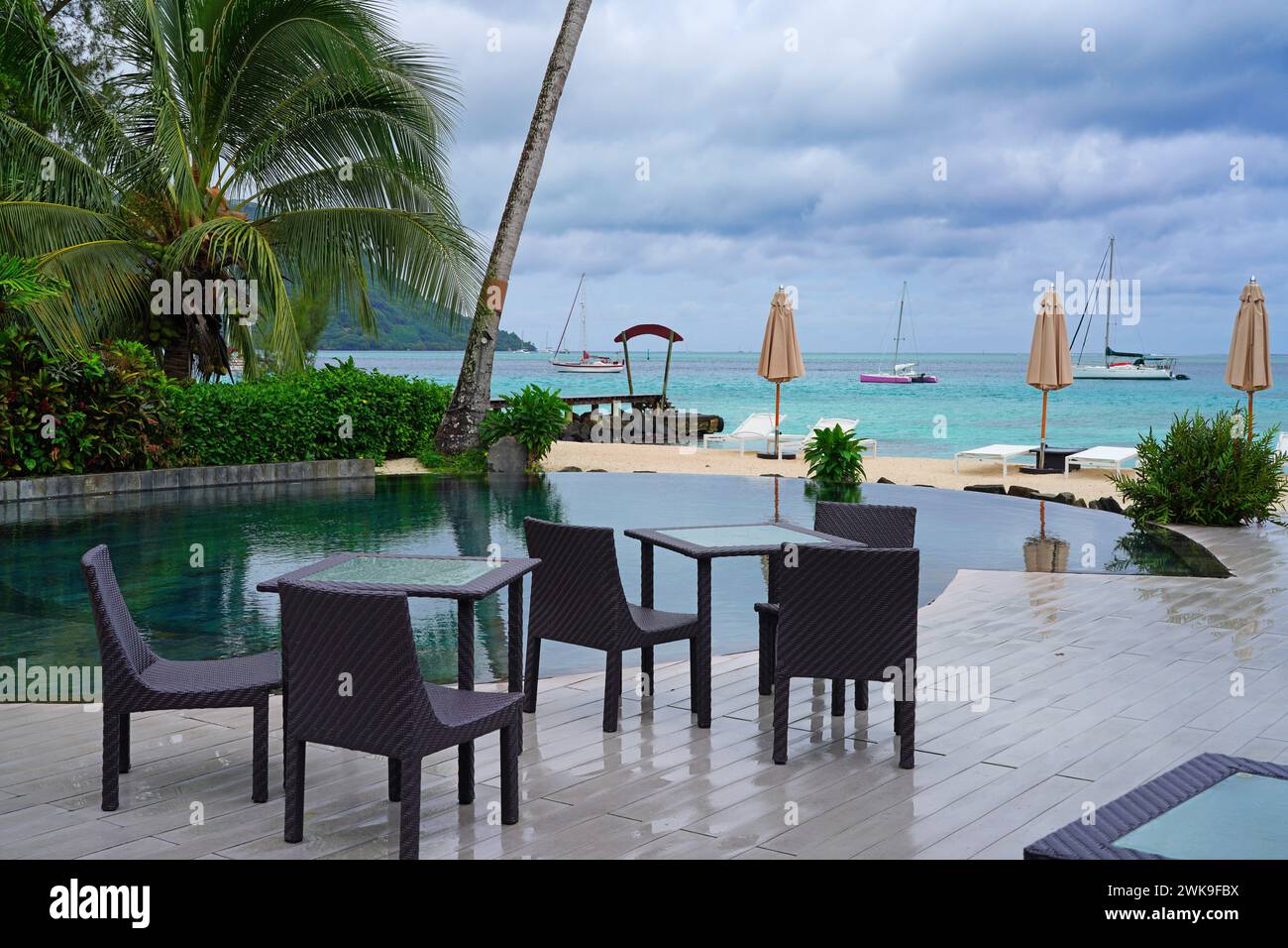 HUAHINE, FRENCH POLYNESIA – 5 DEC 2023 – View of the Maitai Lapita ...