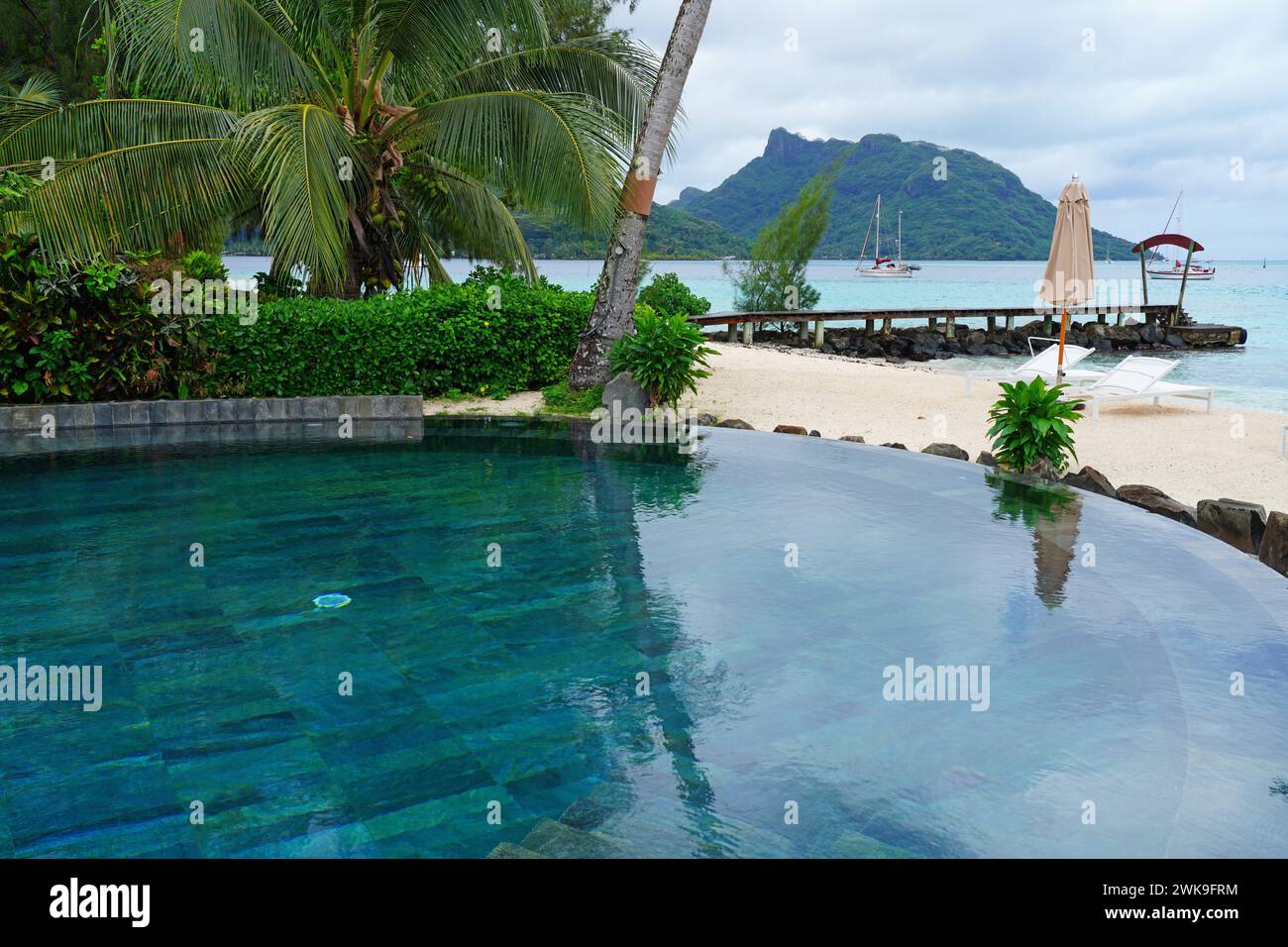 HUAHINE, FRENCH POLYNESIA – 5 DEC 2023 – View of the Maitai Lapita ...